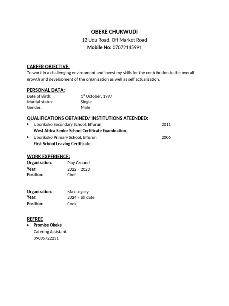 OBEKE CHUKWUDI | PDF