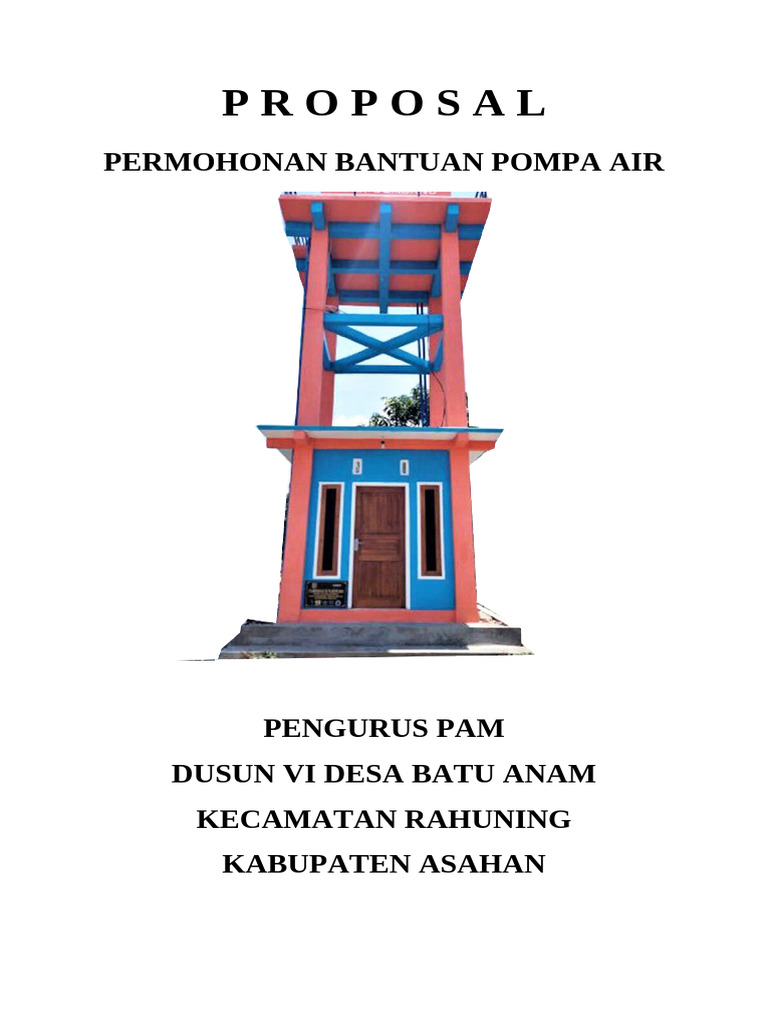 Proposal Permohonan Pompa Air | PDF