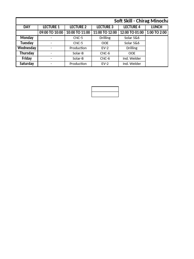 Modified Timetable 17-12-24 | PDF