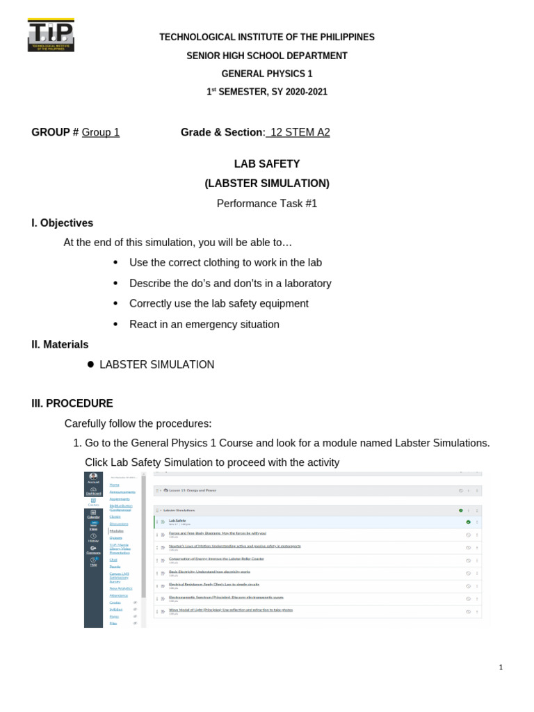 12-A2-Lab-Safety-Labsters-GR1 | PDF