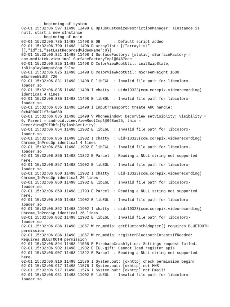 Logcat 1738395126502 | PDF | Computer Science | System Software