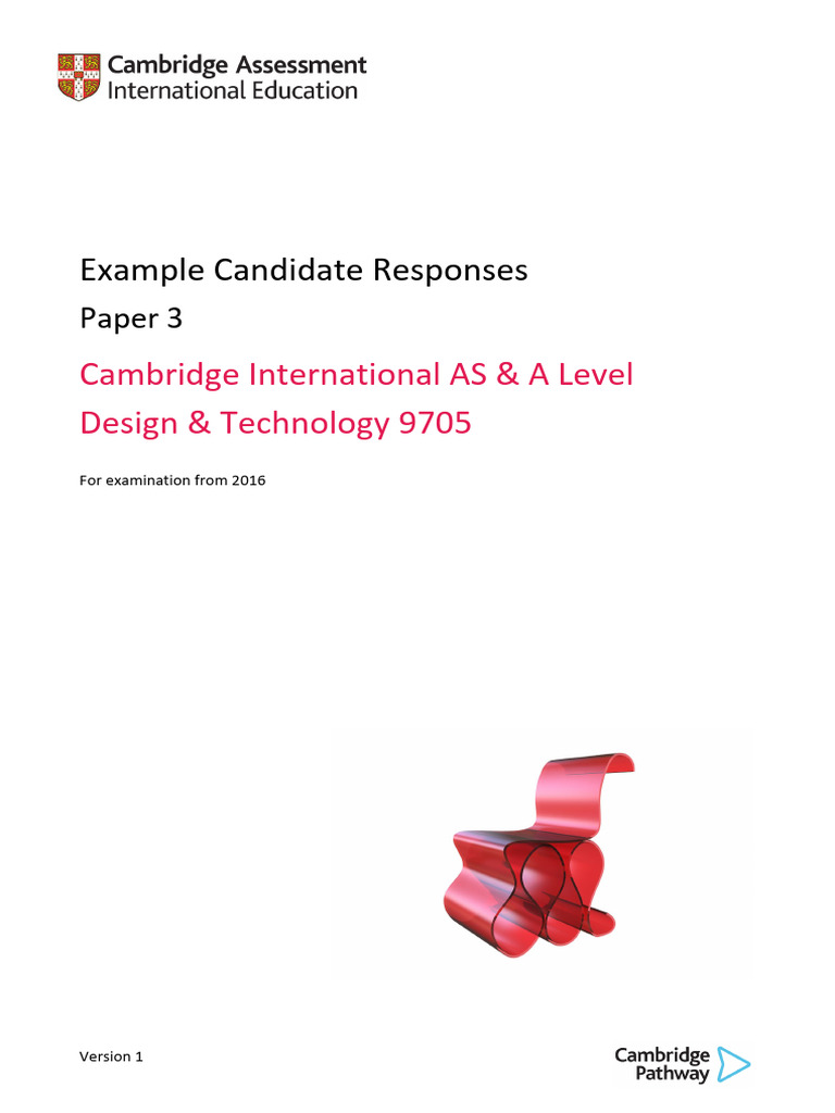 9705 Example Candidate Responses Paper 3 (For Examination From 2016 ...
