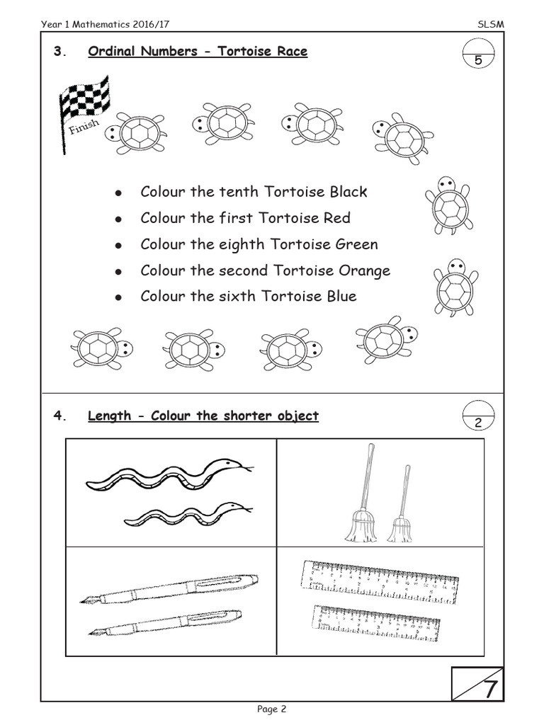 Year 1 Maths Paper 2 | PDF