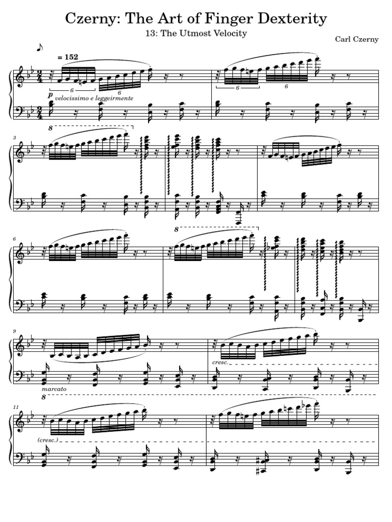 Czerny - Op 740 The Art of Finger Dexterity - No 13 | PDF