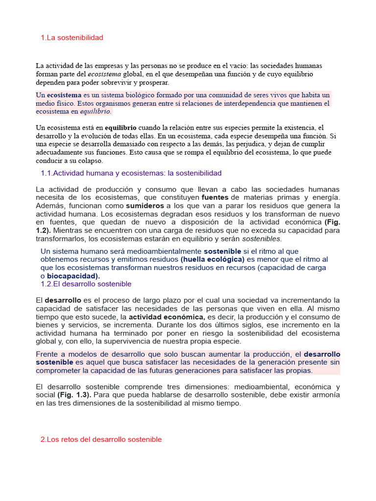 Sostenibilidad McGraw Hill Resumen U1 | PDF | Sustentabilidad ...