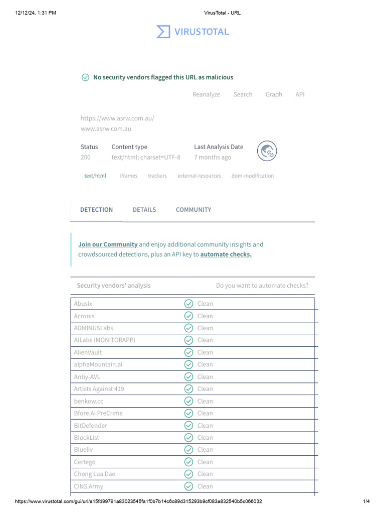 Asrw Website Scan Report | PDF | World Wide Web | Internet & Web