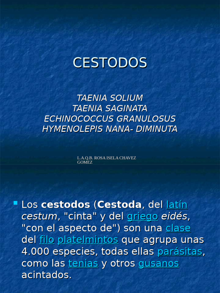 CESTODOS | PDF