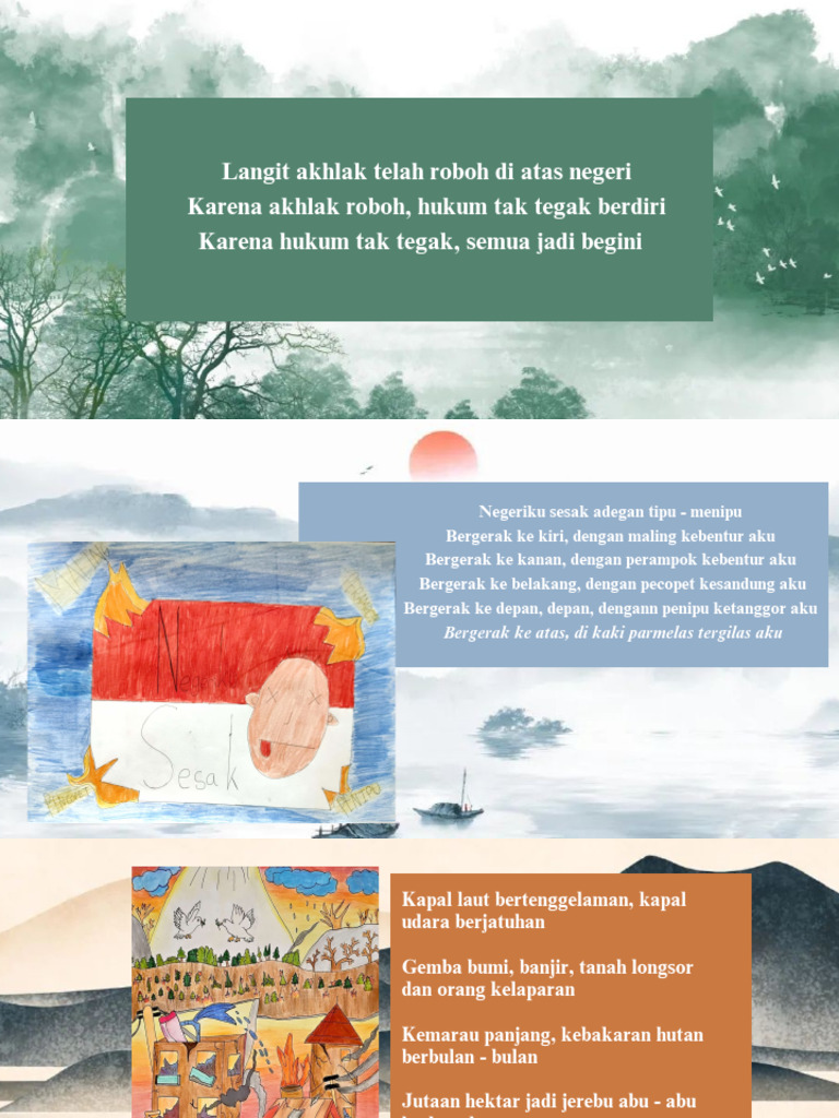 Karya Anak Kelas 3 SMP Mengenai Puisi Ketika Burung Merpati Sore ...