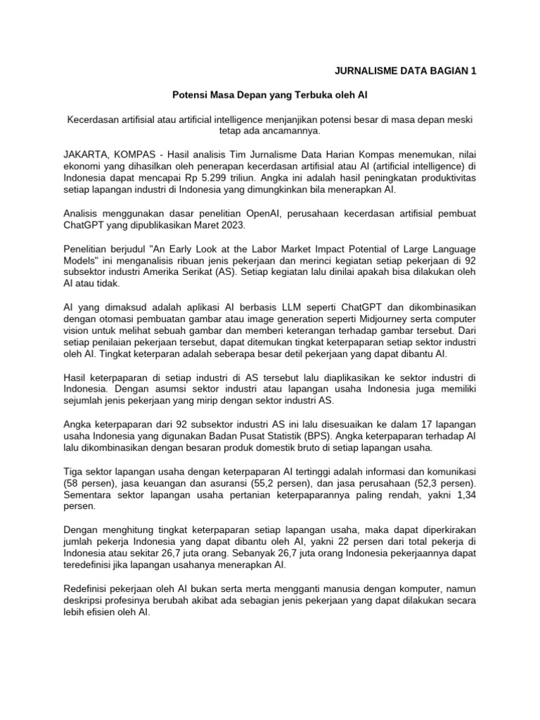 Jurnalisme Data Bagian 1 2 | PDF