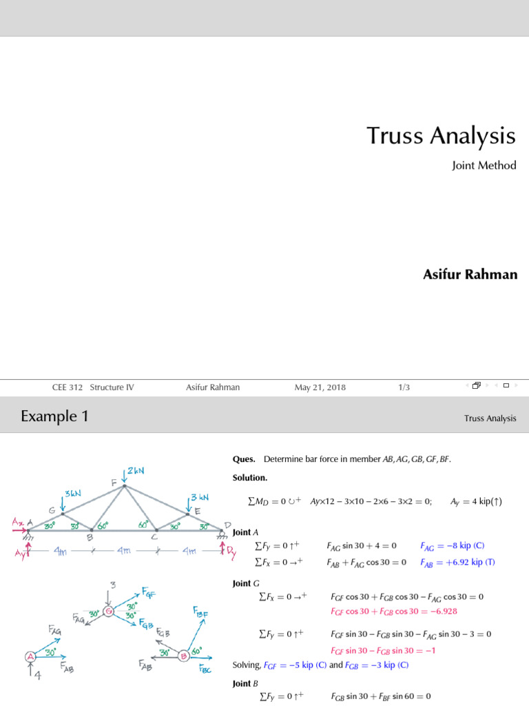 Truss - Joint | PDF