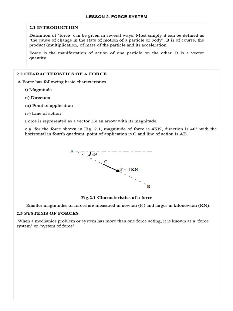 Engineering Mechanics - FORCE SYSTEM | PDF | Force | Physics