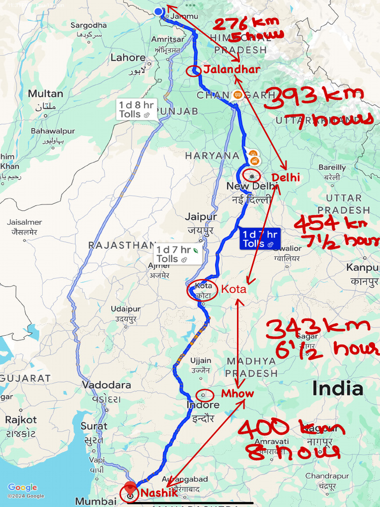 Best Routes in India | PDF