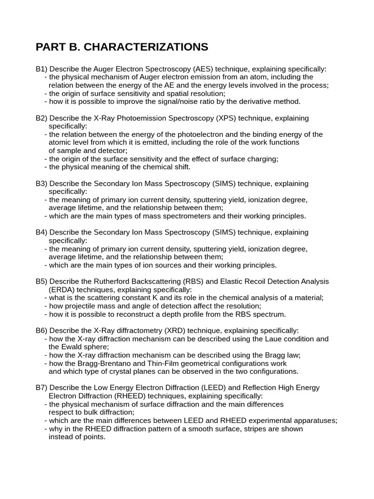 Surface Analysis Techniques Guide | PDF | X Ray Photoelectron Spectroscopy | Electromagnetic ...