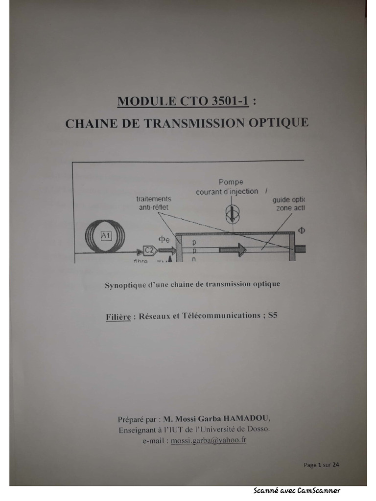 Chaîne de Transmission Optique S5 RT3 | PDF