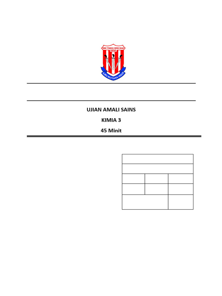 Kimia Ujian Amali Tingkatan 4 | PDF