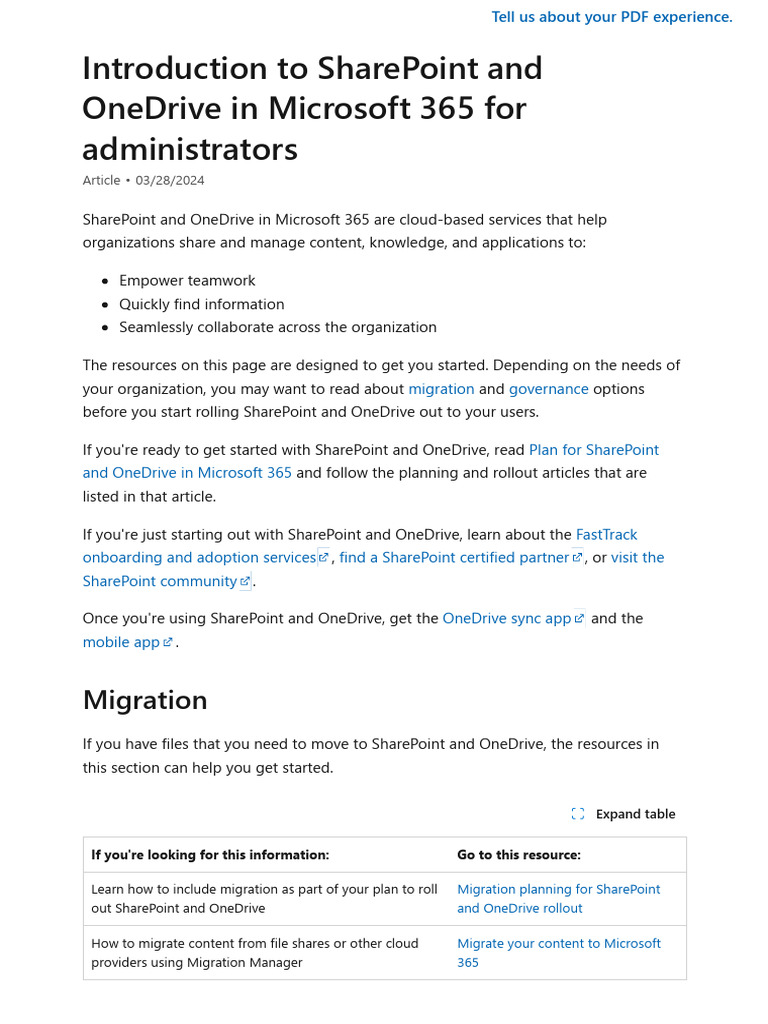 SharePoint & OneDrive Admin Guide | PDF | Share Point | Computer File