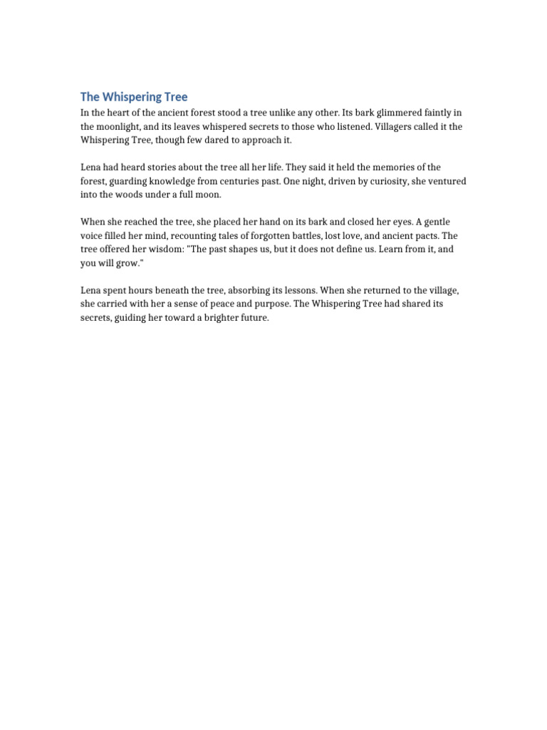 Whispering Tree | PDF