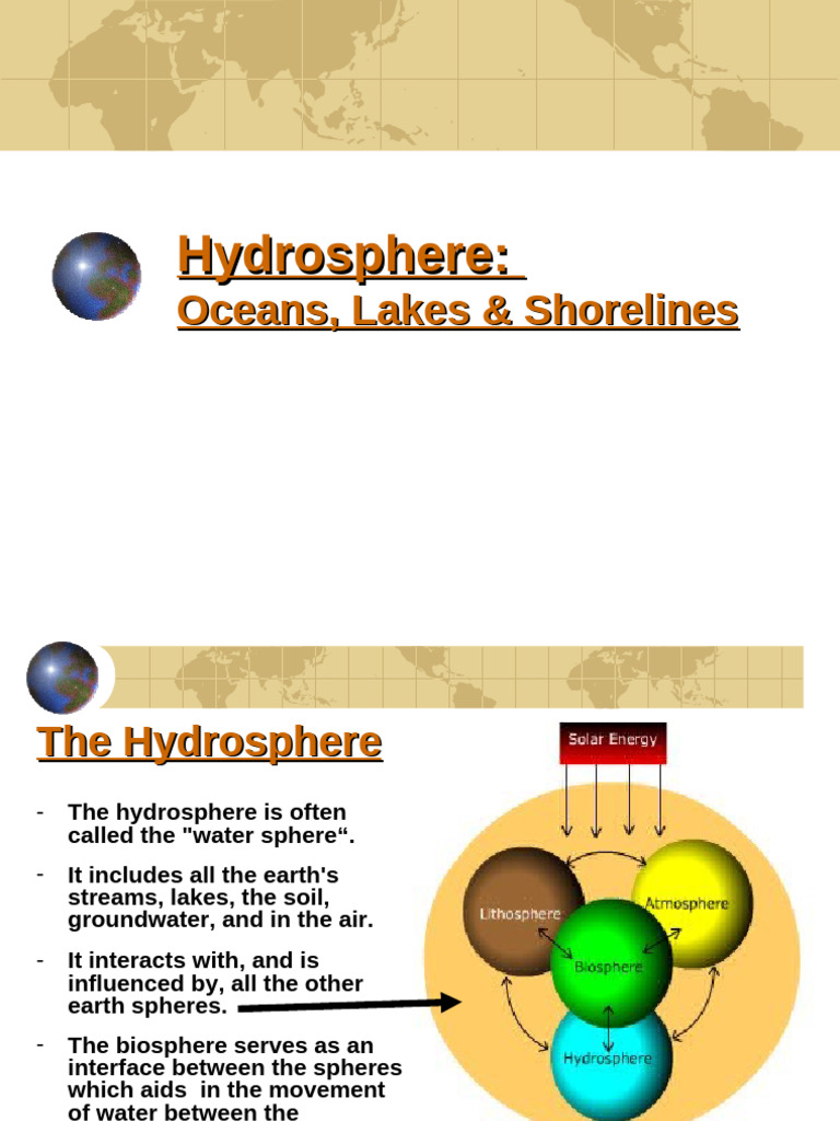 Hydrosphere PPT | PDF | Water | Fresh Water