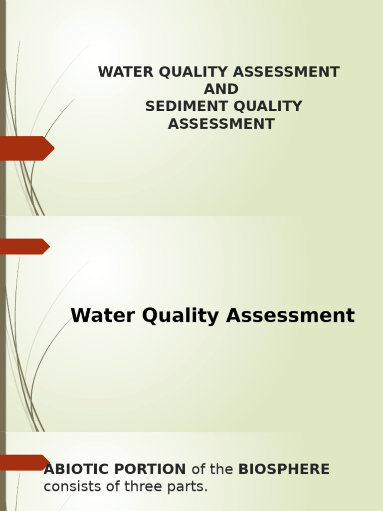 Water Quality Assessment | PDF | Soil | Ecosystem