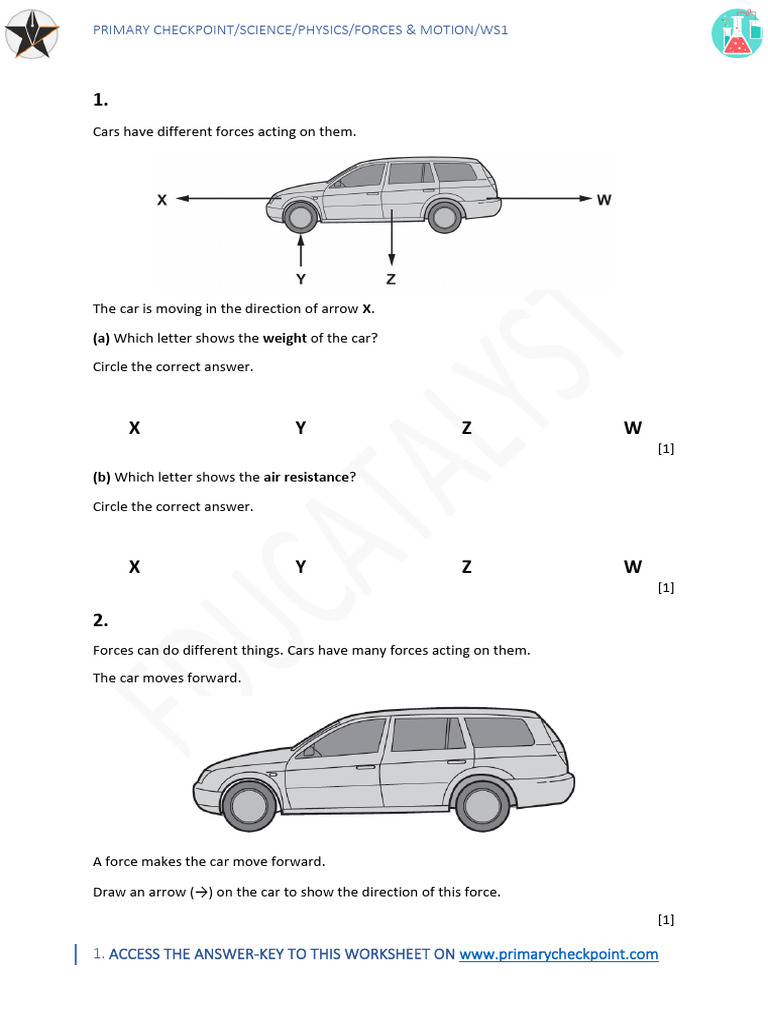 FORCES-MOTION-WS1-Copy | PDF | Force | Mass