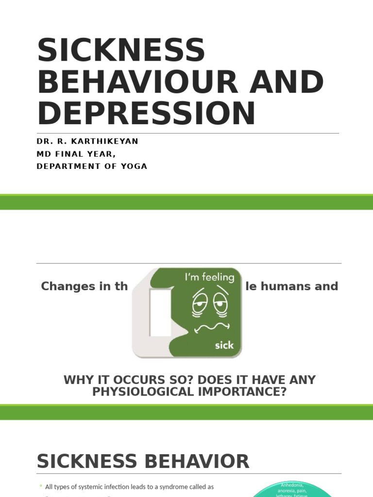 Sickness Behaviour and Depression - 1 | PDF | Major Depressive Disorder ...