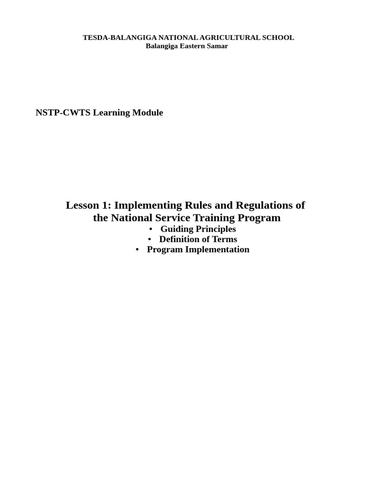 Nstp Module 1 | PDF