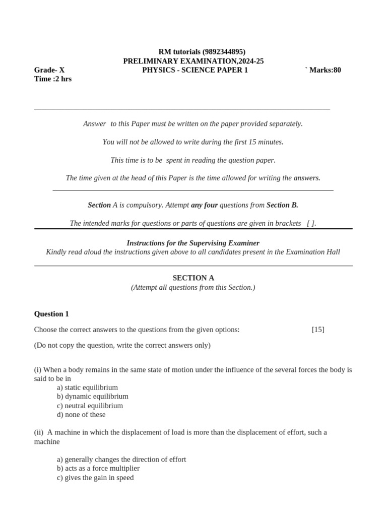 physics prelium RM tutorials | PDF | Neutron | Radiation