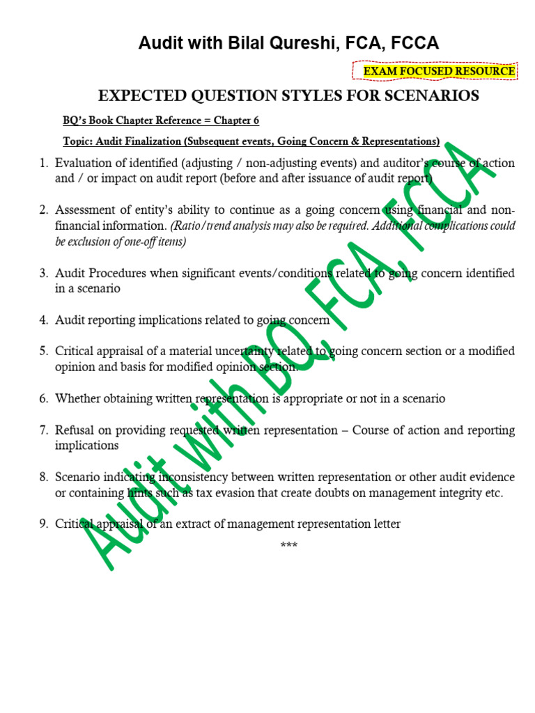 Audit Finalization: Key Considerations | PDF