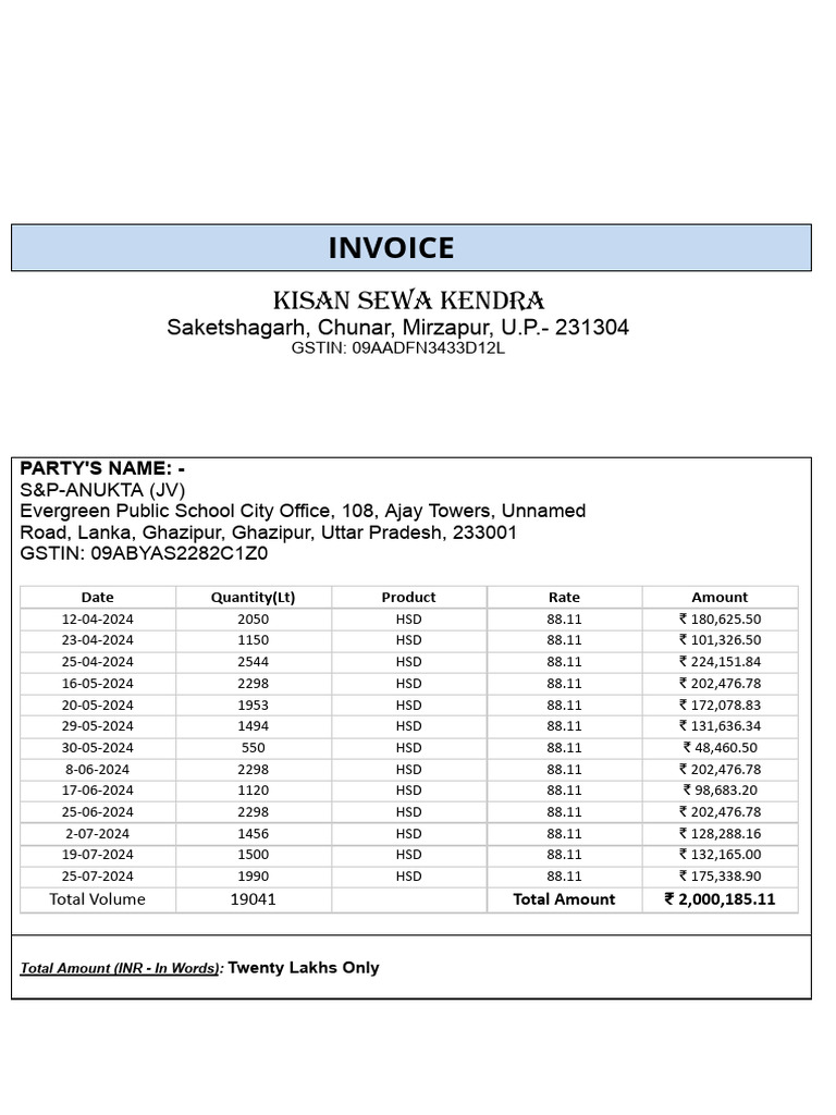 GST Invoice Format | PDF
