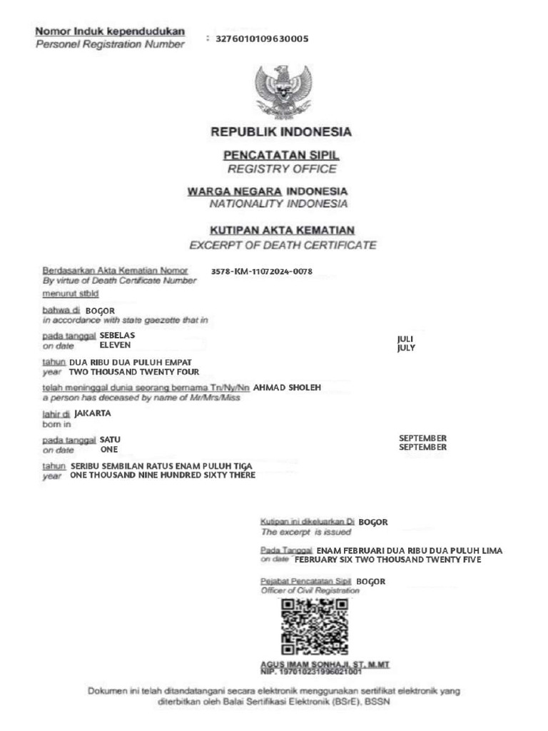 AKTA KEMATIAN | PDF