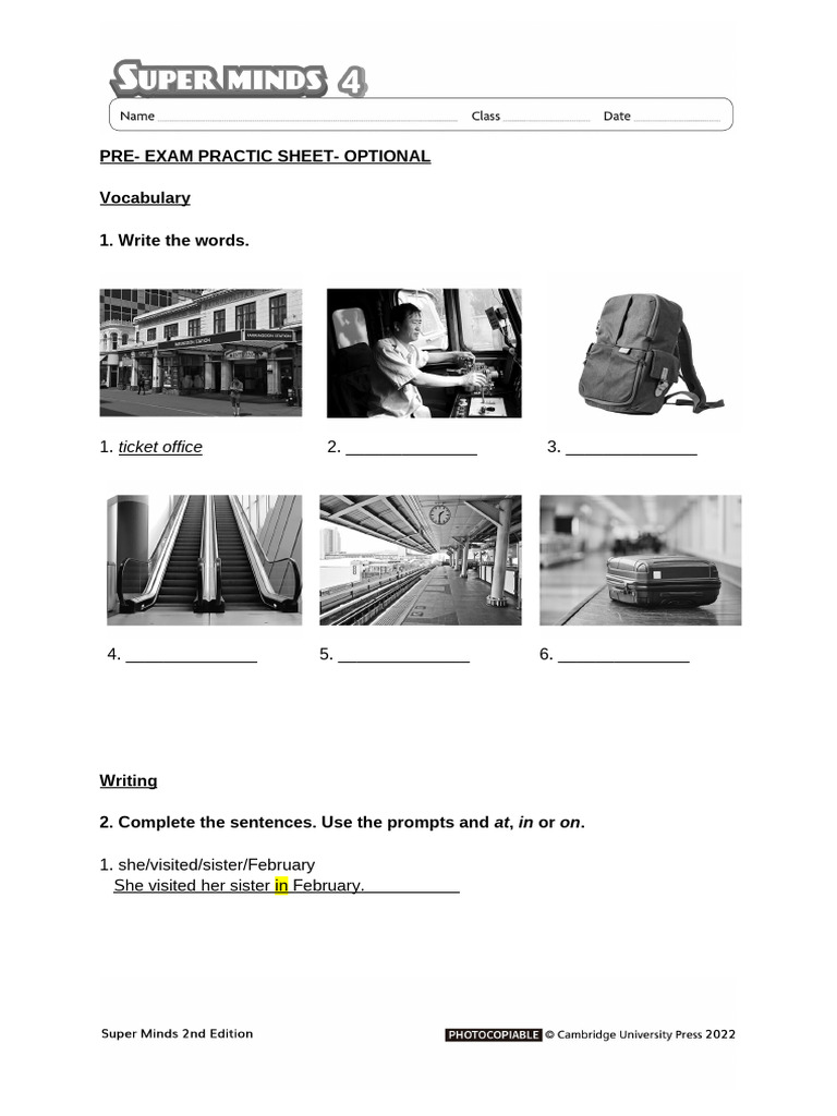 Pre Exam Study Work Sheet | PDF