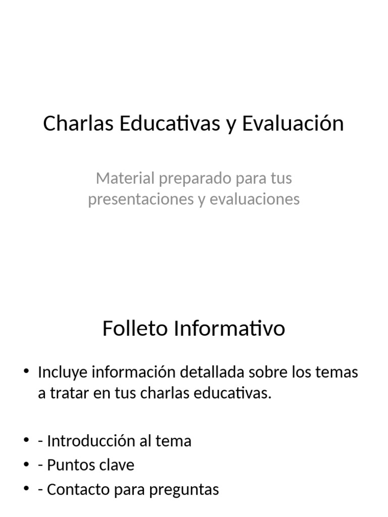 Charlas_Educativas_Evaluacion | PDF