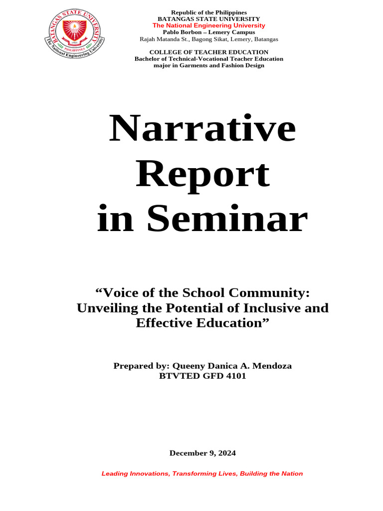 Inclusive Education Seminar Insights | PDF | Learning