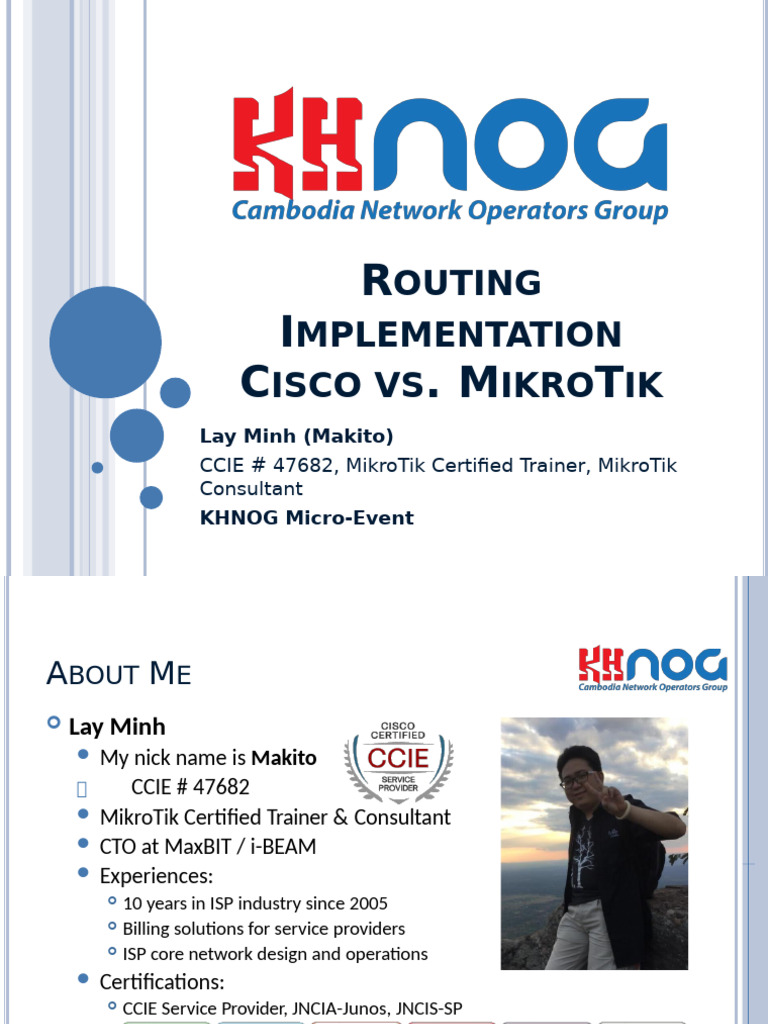 Cisco vs Mikrotik Routing | PDF | Networking | Multiprotocol Label Switching