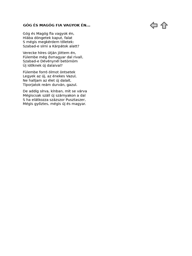 Góg És Magóg Fia Vagyok Én | PDF