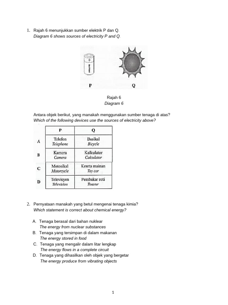 Soalan Sains Tahun 5 Okt | PDF
