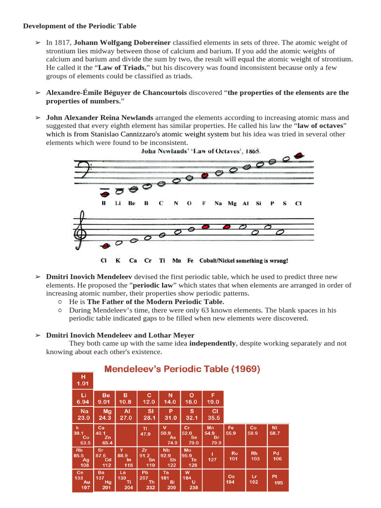History and Structure of the Periodic Table | PDF | Chemical Elements ...