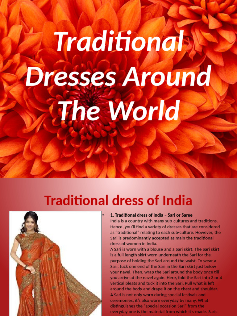 Global Traditional Dresses Explained | PDF | Aesthetics | Clothing
