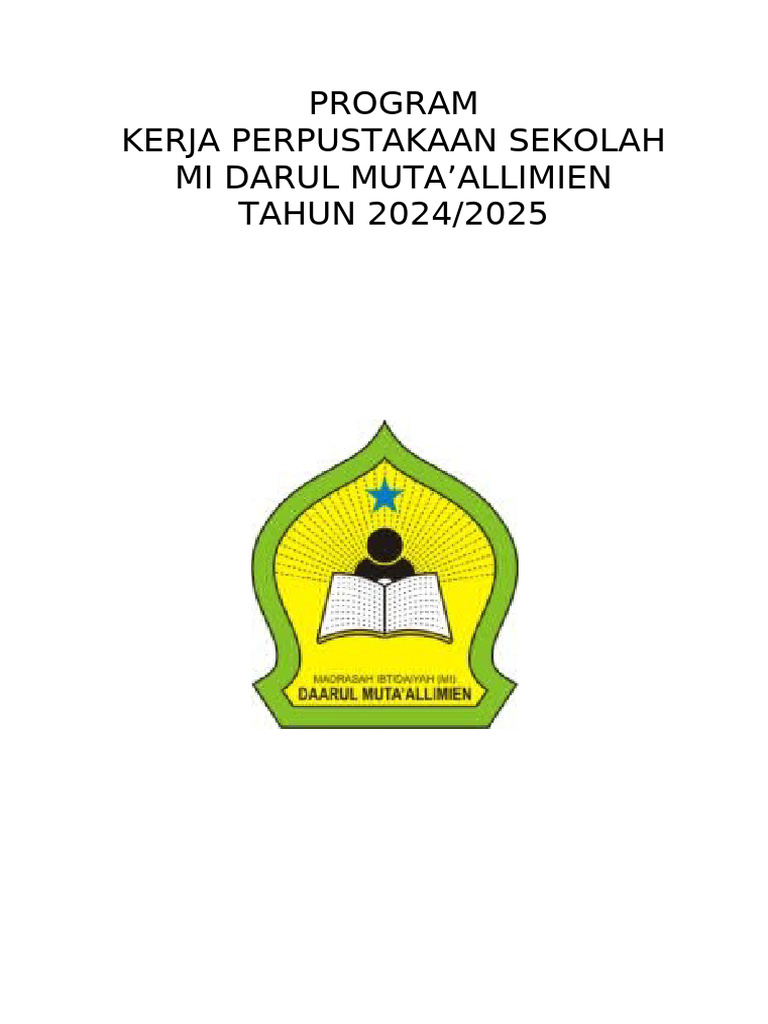 Program Kerja Perpustakaan MI 2024/2025 | PDF