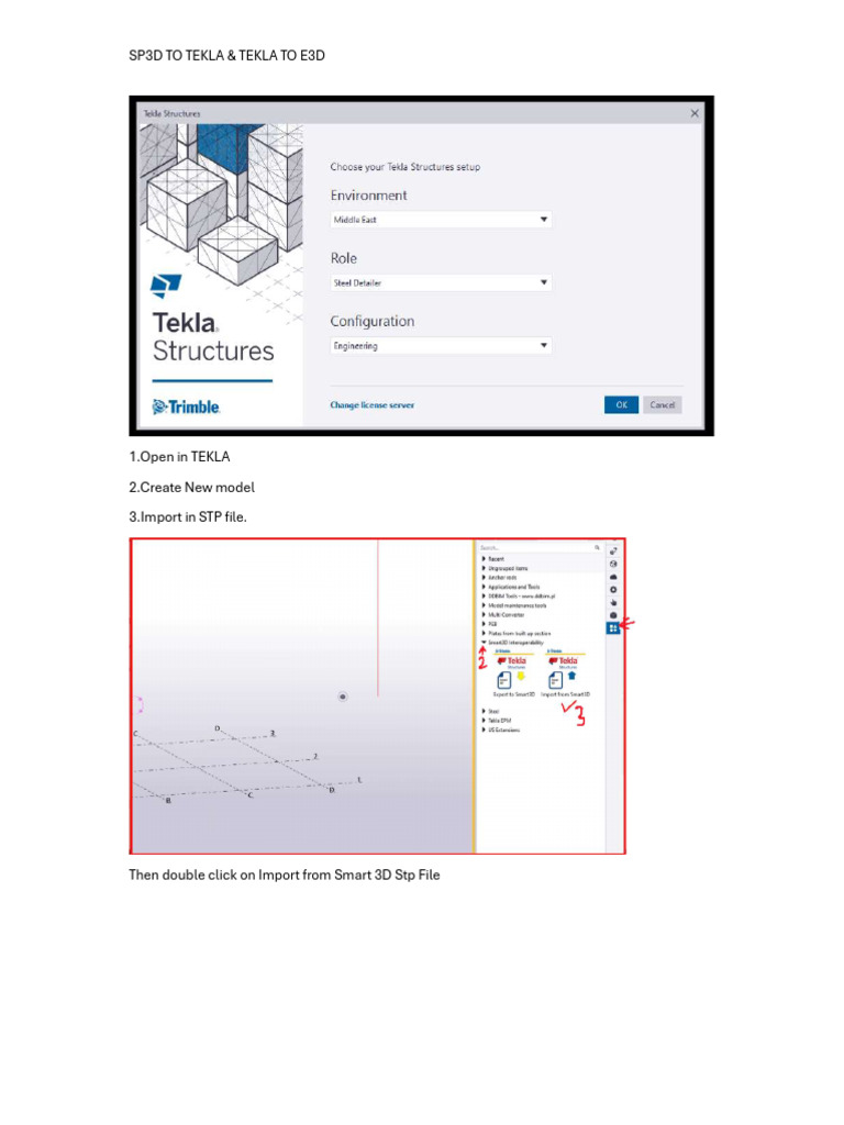 AVEVA E3D Structure Import Procedure | PDF