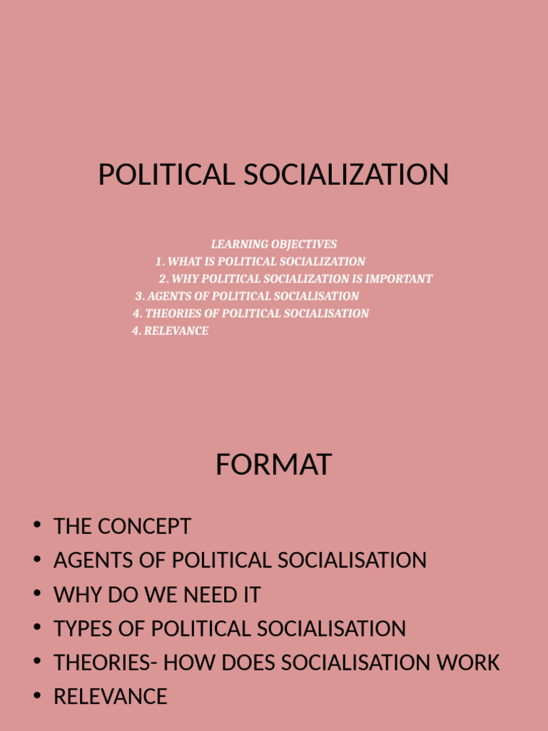 Understanding Political Socialization | PDF | Socialization | Learning