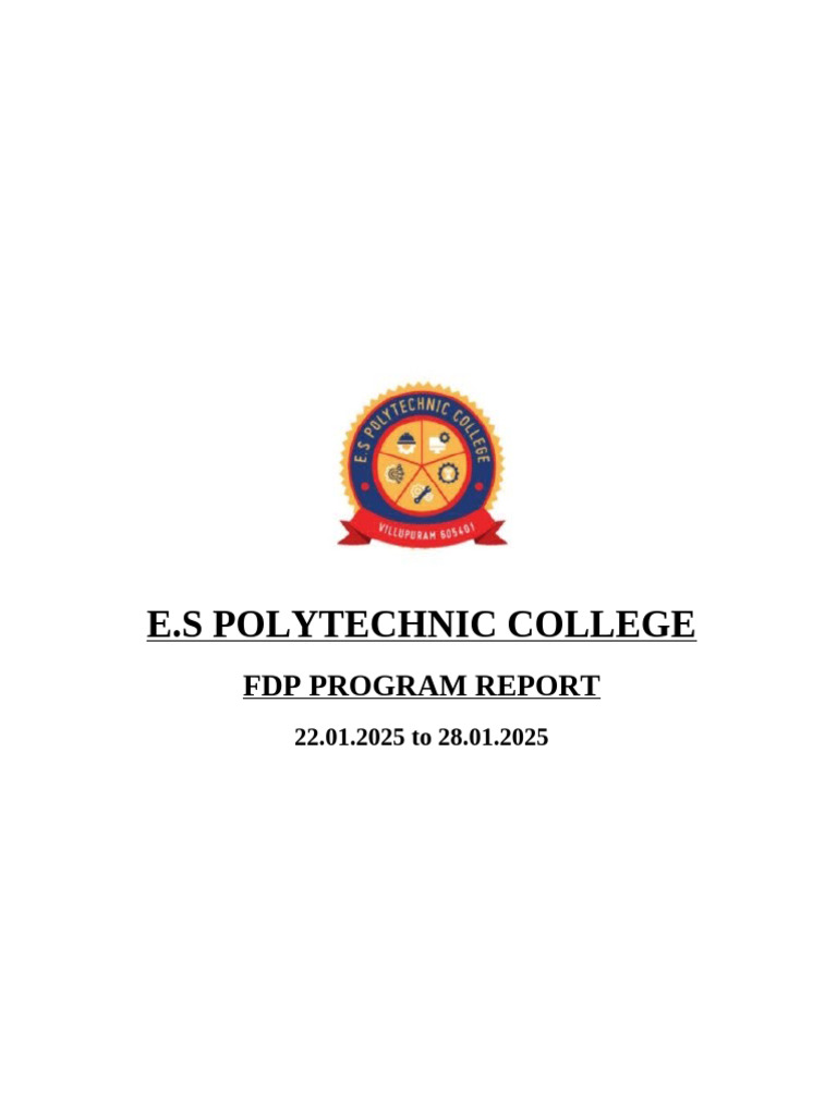FDP Report by Muthukumaran | PDF | Engineering