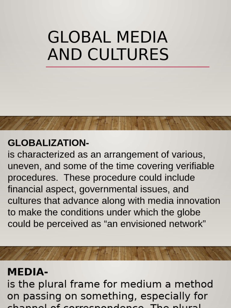 Global Media and Cultures | PDF | Printing | Globalization
