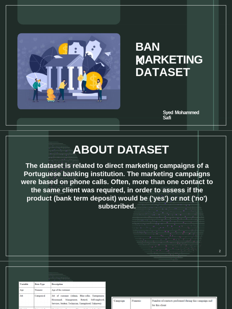 Bank Marketing Dataset Ppt | PDF | Marketing