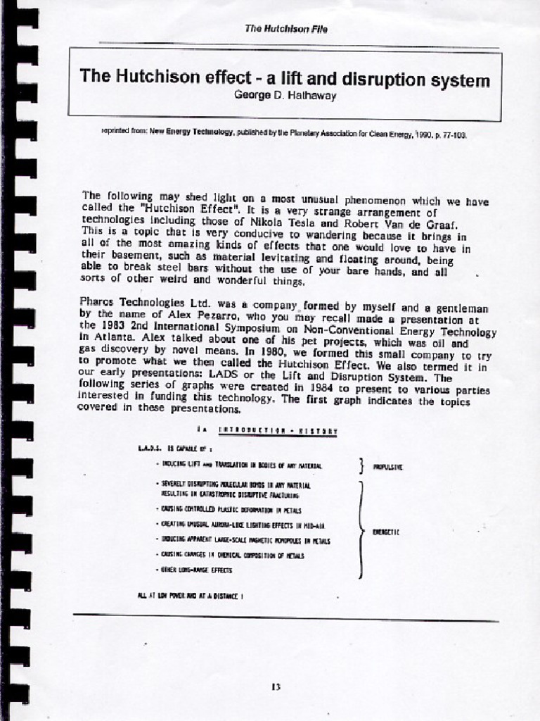 The Hutchison File | PDF