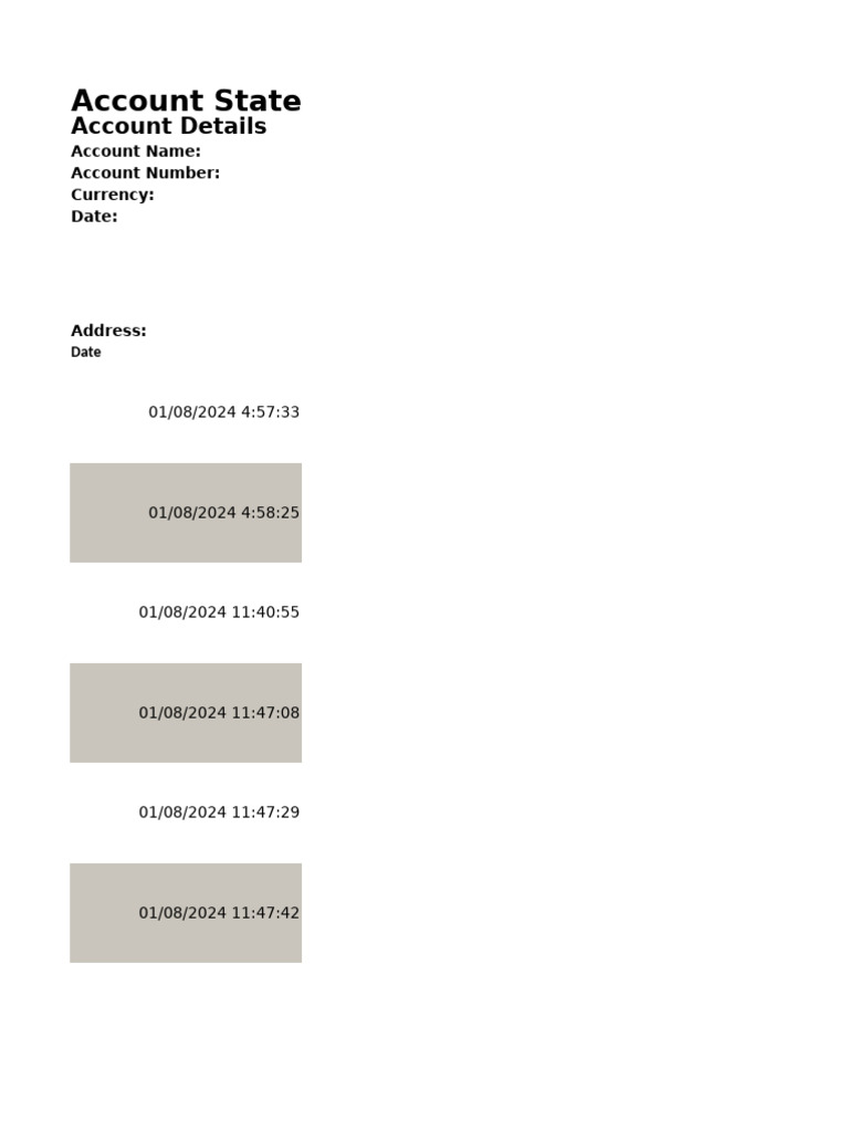Account Statement Overview | PDF