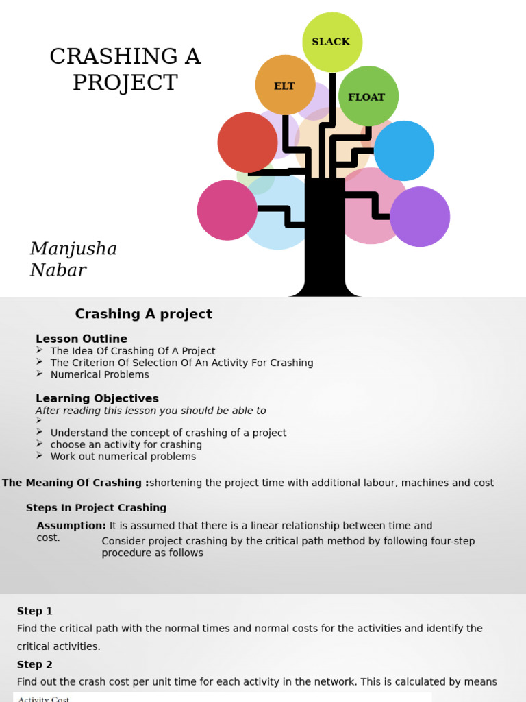 Lecture 6 - Crashing of A Project | PDF | Applied Mathematics