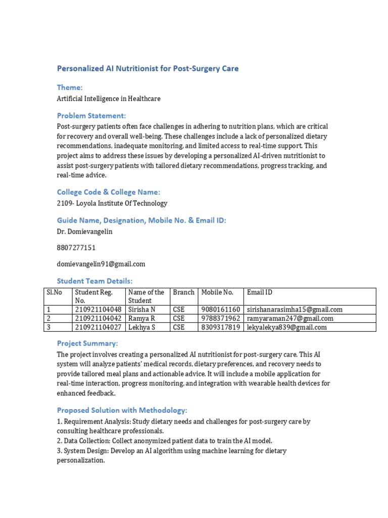 Project Proposal Sirisha &Team | PDF | Artificial Intelligence ...