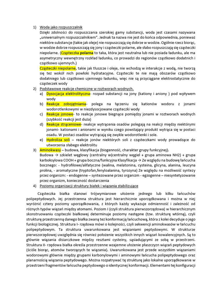 biochemia-zagadnienia | PDF