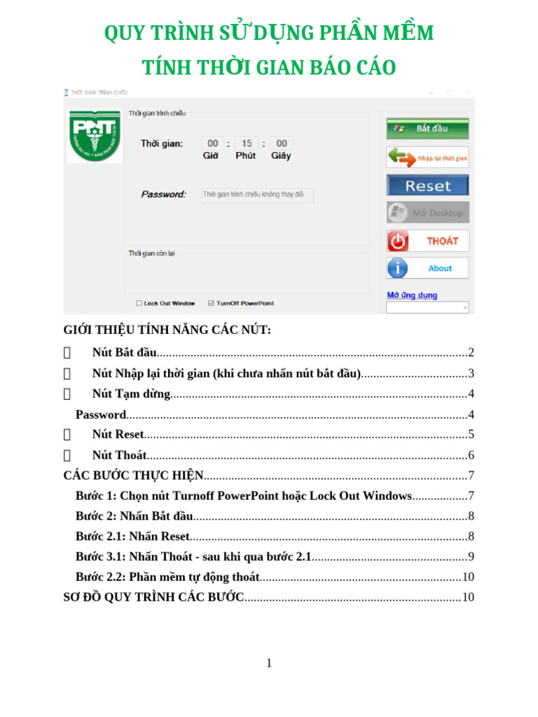 Quy trình sử dụng phần mềm tính thời gian báo cáo 2020 | PDF